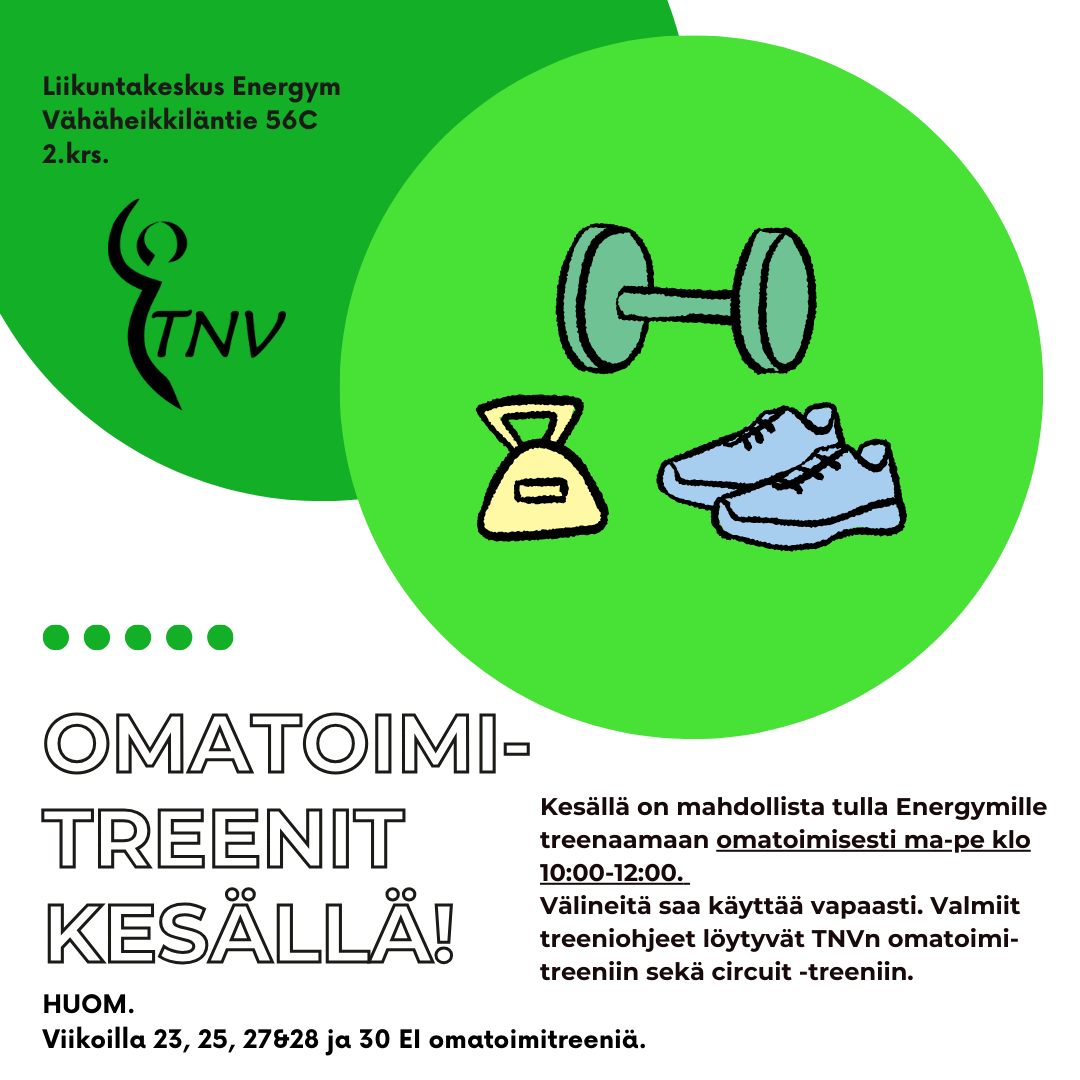Heinäkuun omatoimitreeniviikko on tällä viikolla - Turun Naisvoimistelijat